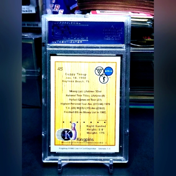PBA | Other | Guppy Troup 99 Kingpins Rookie 45 Psa 9 Vintage Pba ...